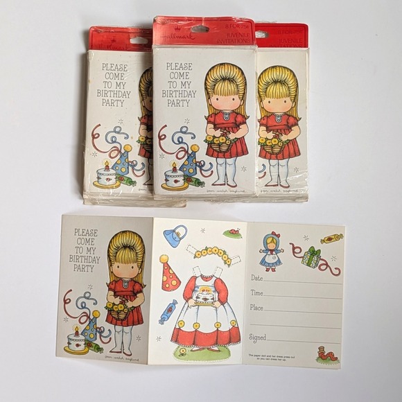 Hallmark | Party Supplies | Vintage 7s Hallmark Paper Doll Punch Out ...